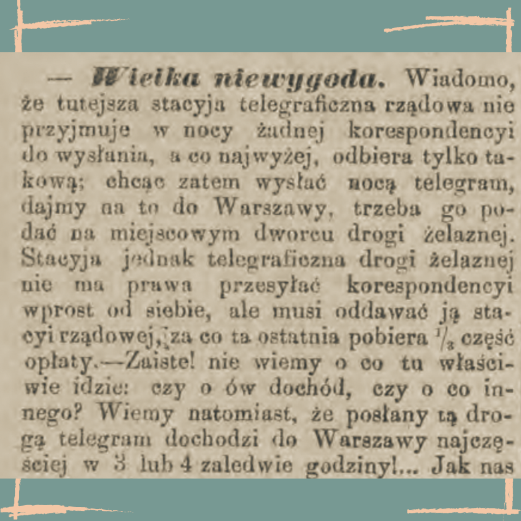 Telegraf, czyli internet XIX wieku » Gubernia piotrkowska